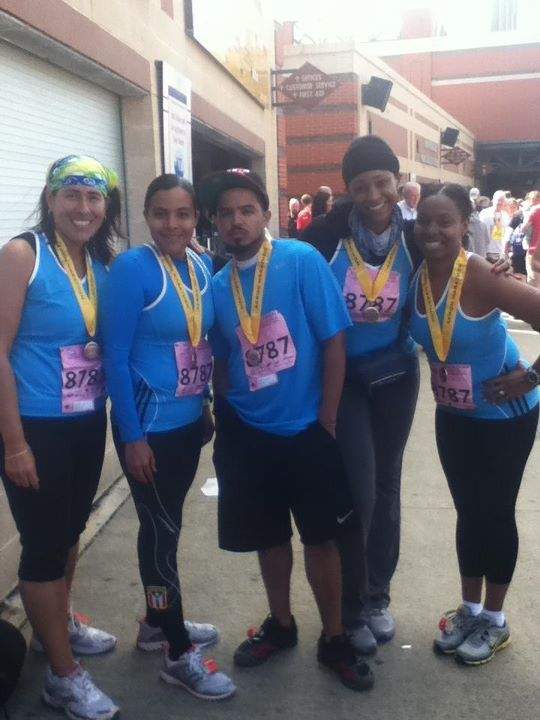 LOCALCELEB : It was a Bright Blue Akron Marathon Relay type of day!