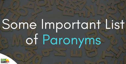 Important List of Paronyms in English - BankExamsToday