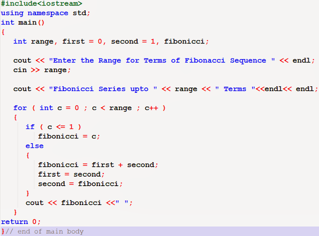 C Fibonacci