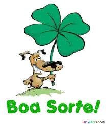 Português: Boa sorte!