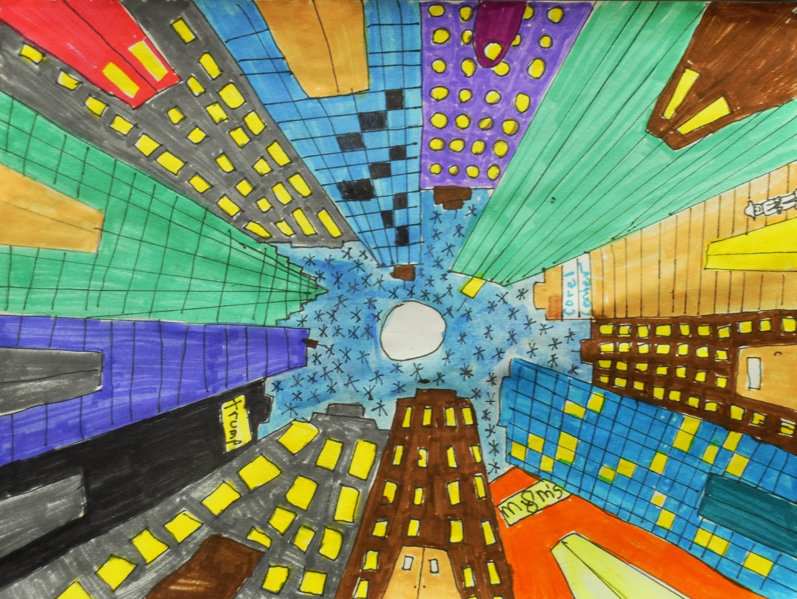 artisan des arts: Cityscapes looking up - grade six