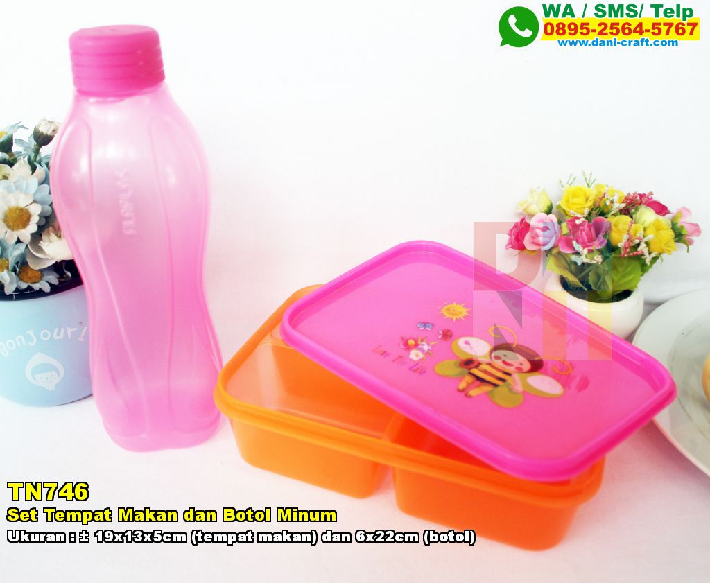 Set Tempat Makan Dan Botol Minum | Souvenir Pernikahan Set Tempat Makan Dan Botol Minum | Souvenir Pernikahan