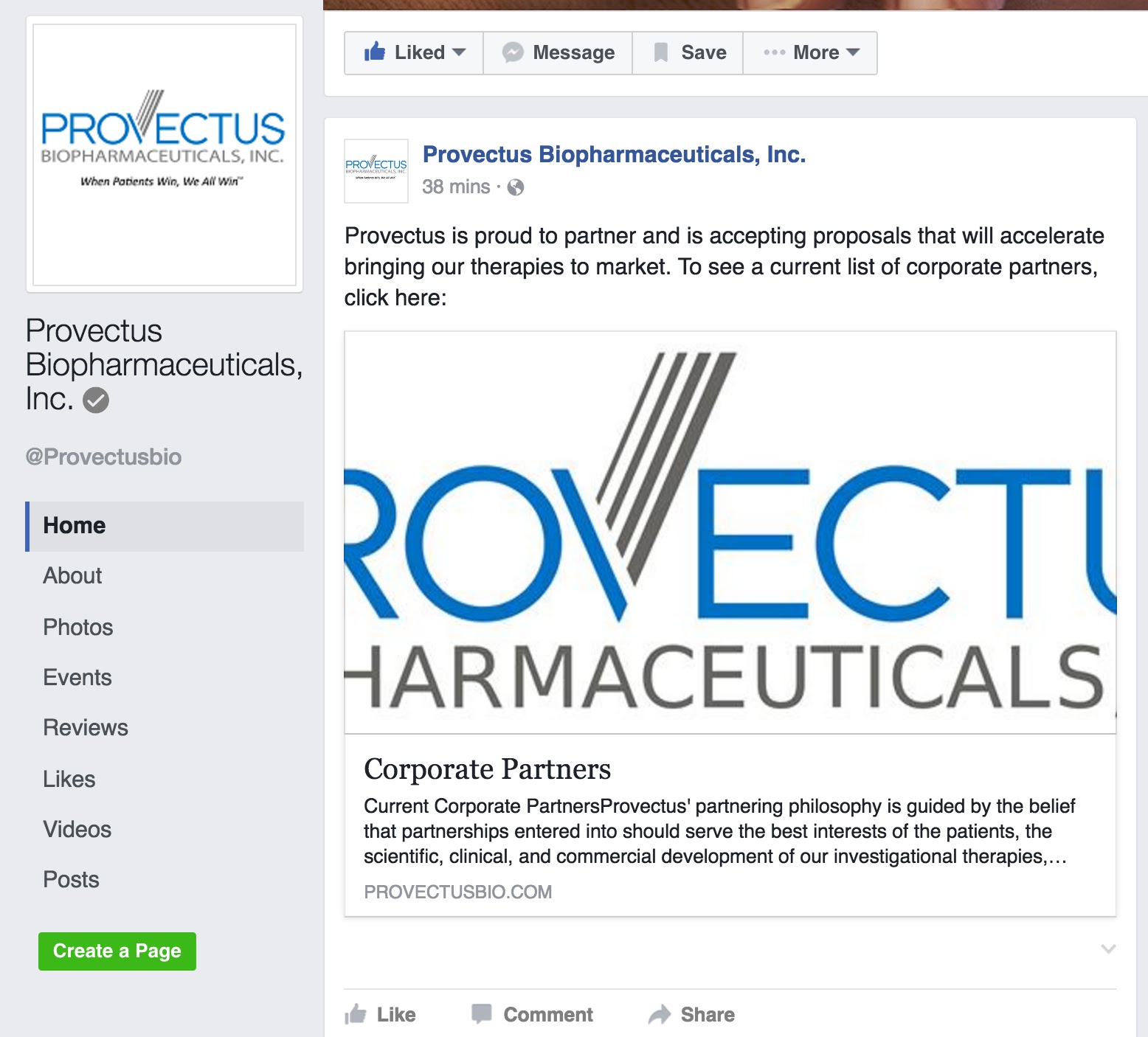 Connecting the dots...Provectus Biopharmaceuticals: Archived News VI