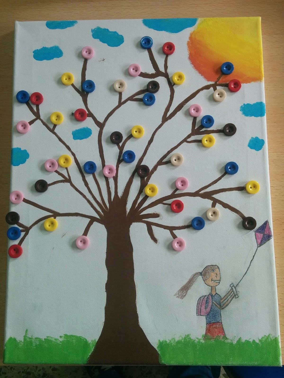 CEIP LOS OLIVOS (MARBELLA): Cuadros de árboles con botones