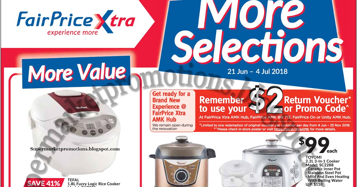 NTUC FairPrice Xtra Small Appliances Fair 21 June - 04 July 2018 ...