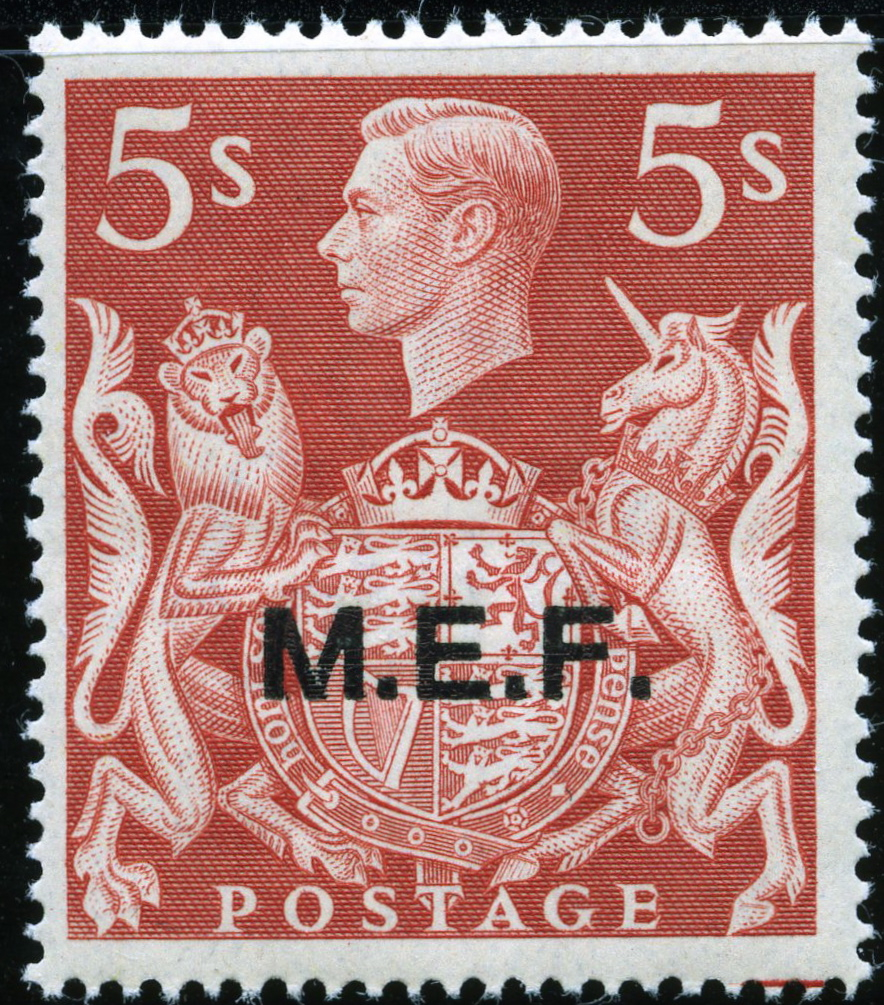 King George VI Postage Stamps: M.E.F 1943 (1Jan) - 47 M11/21