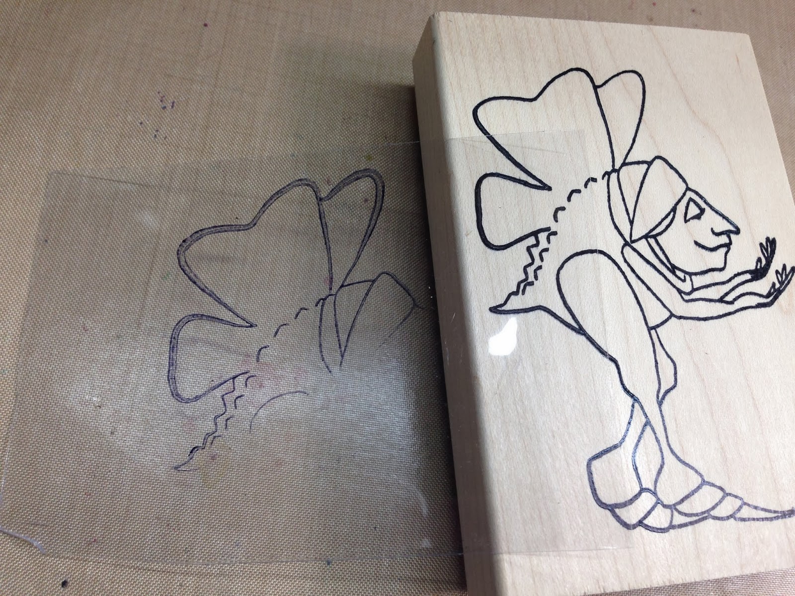 Claudine's Art Corner: Using Acetate on a Postcard