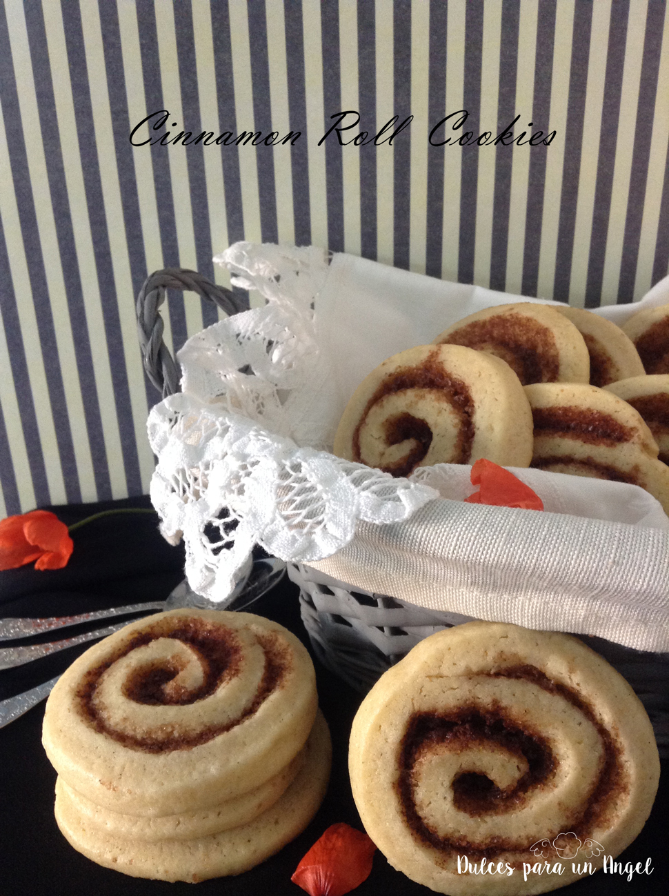Dulces para un Angel: Cinnamon roll cookies (Galletas rollo de canela)