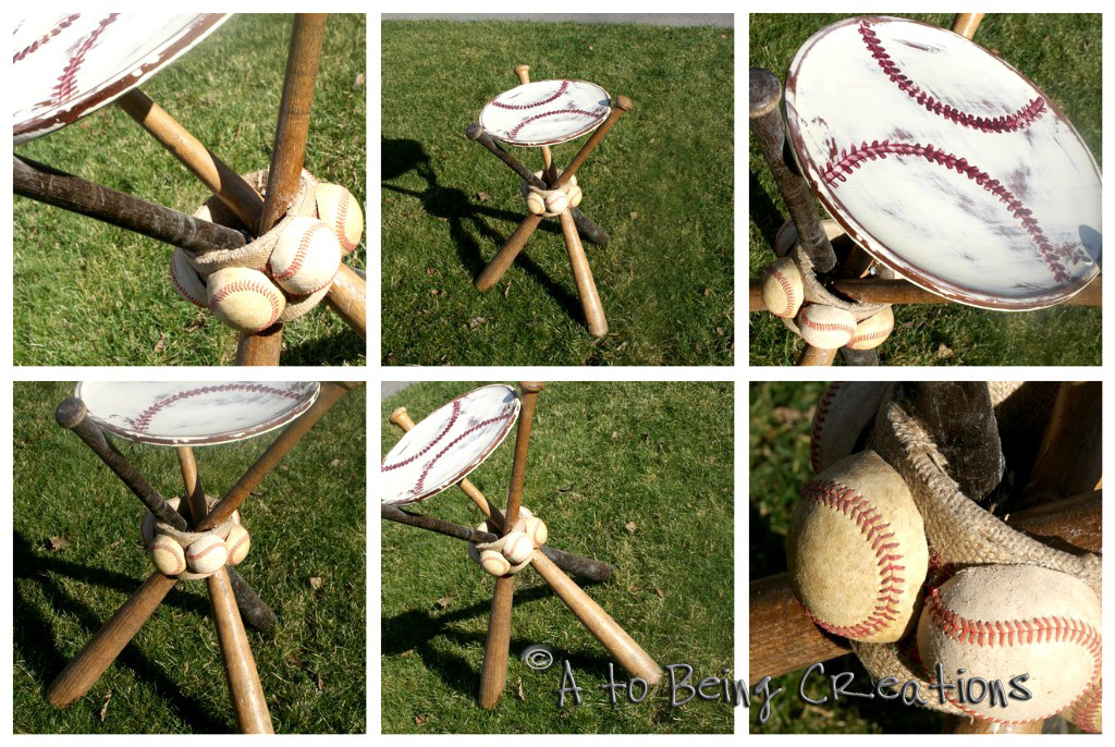 From A to Being: Homemade Christmas #5 Baseball Bat Night Stand