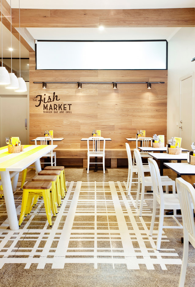 Inspiring Interior in a Fish Market with fresh yellow details – 79 ideas