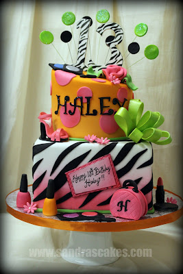 Fun and Colorful 13th Birthday Cake!