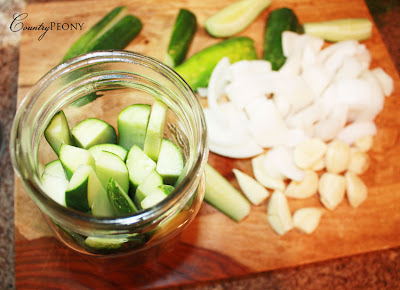 Country Peony: Homemade Crock Pickles
