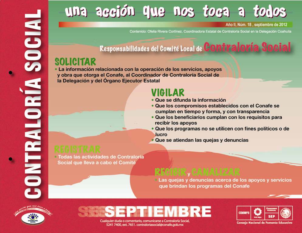 AGE / AC / REDES-SEP: CONTRALORÍA SOCIAL EN LAS ESCUELAS