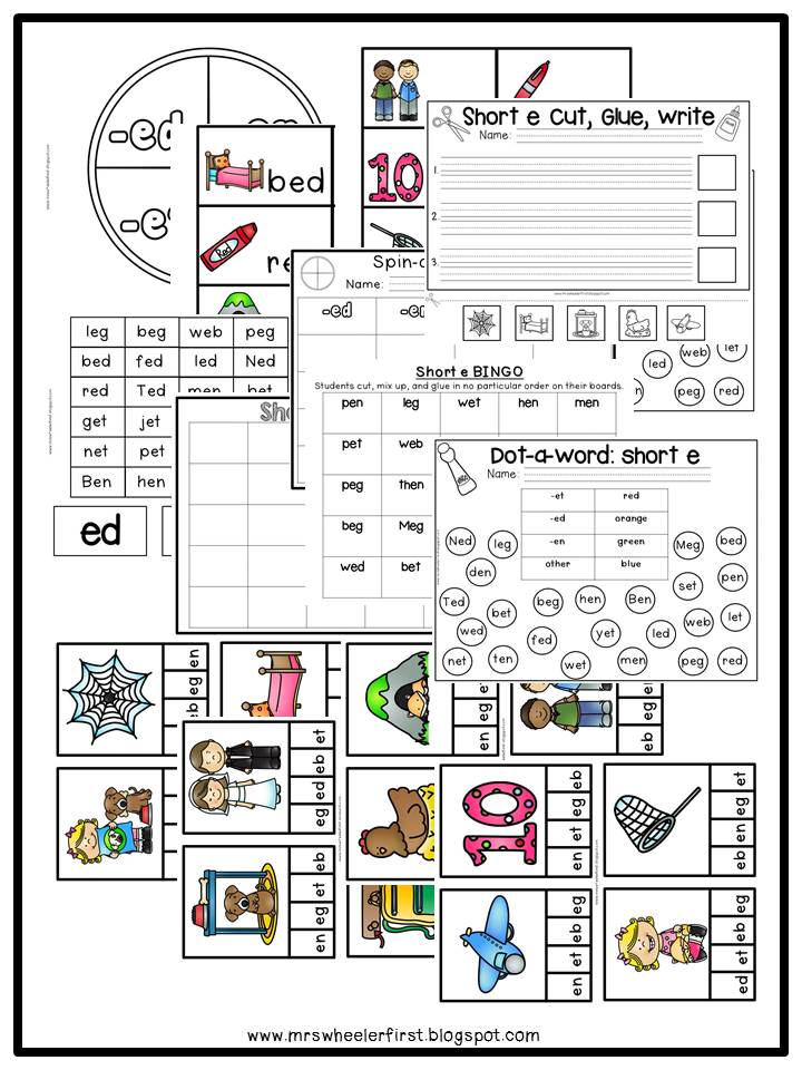 Mrs. Wheeler's First Grade Tidbits: Short Vowel Activities