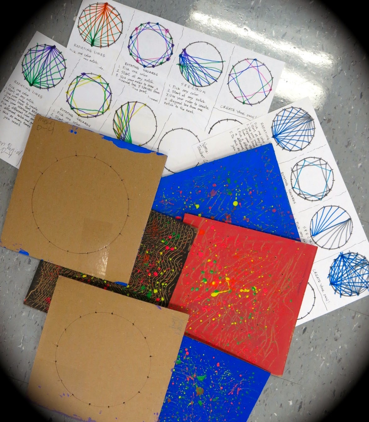 Cassie Stephens: In the Art Room: A String-Stitched Dot for Dot Day!