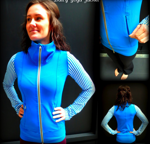 The Latest: Beaming Blue Daily Yoga Jacket, Black/White Classic Stripe ...