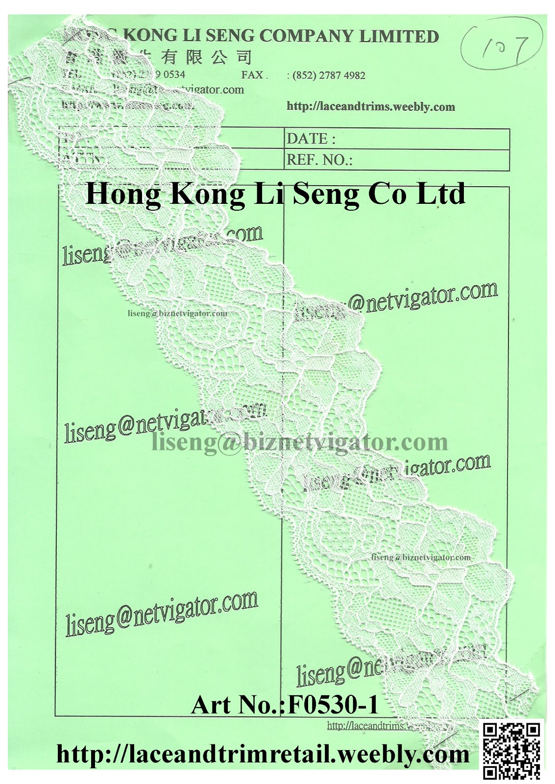 - Hong Kong Li Seng Co Ltd - " Lace Trims Manufacturer