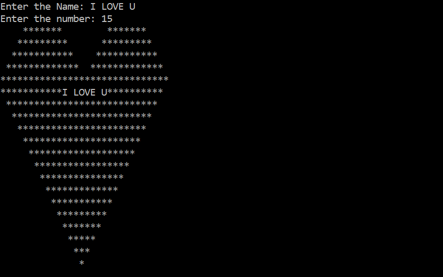 Printing Stars in Heart Shape by C program - TECHNO BDB | Tutorial for ...