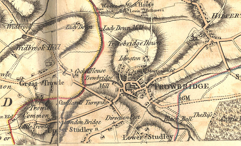 Tangled Trees: 1810 Map of Trowbridge, Wiltshire, England