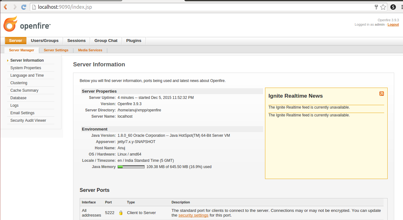 How To Install Openfire Xmpp Server On Ubuntu Java Vogue