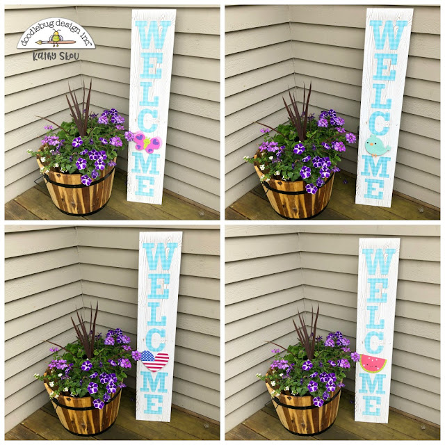 Doodlebug Design Inc Blog: SEASONAL WELCOME SIGN | with Kathy