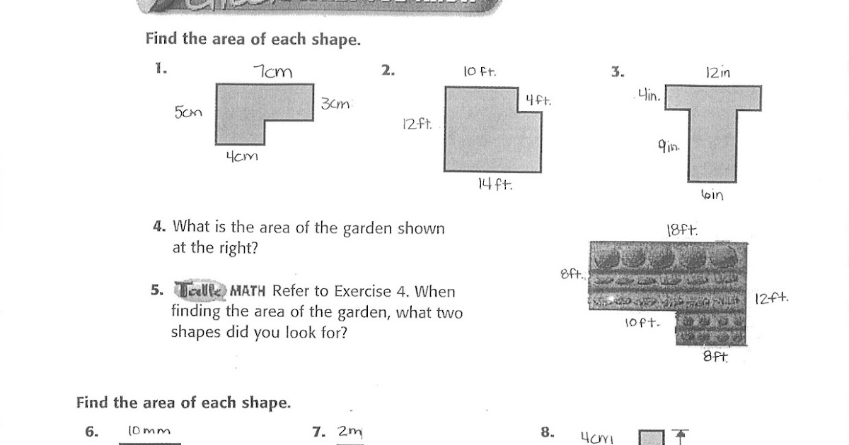 Mrs. White's 6th Grade Math Blog: AREA OF COMPOSITE SHAPES (MORE PRACTICE)