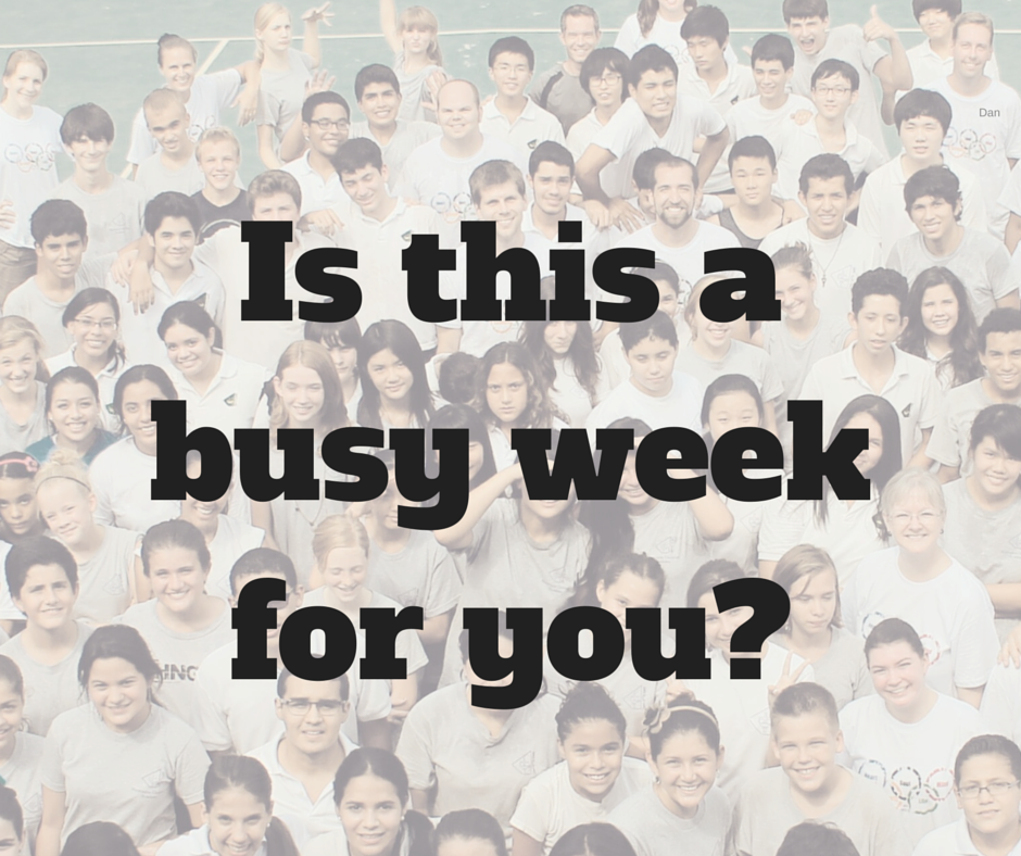 Welcome to the Van Zoest family blog: Is this a busy week for you?