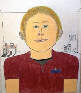 Art at Midway Middle School: Self Portraits with a Twist