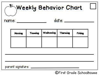 Classroom Freebies Too: Take Home Behavior Chart Forms