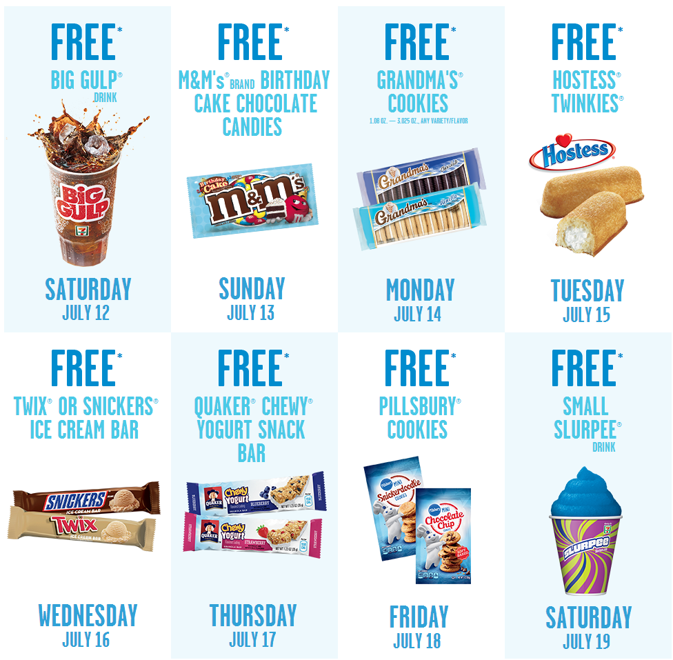 Celebrate 7-ELEVEN Day on 7/11 with a Free Slurpee and FREE Items ALL Week!