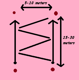 This drill requires 4 cones. Two cones 5-10 meters apart and the other ...