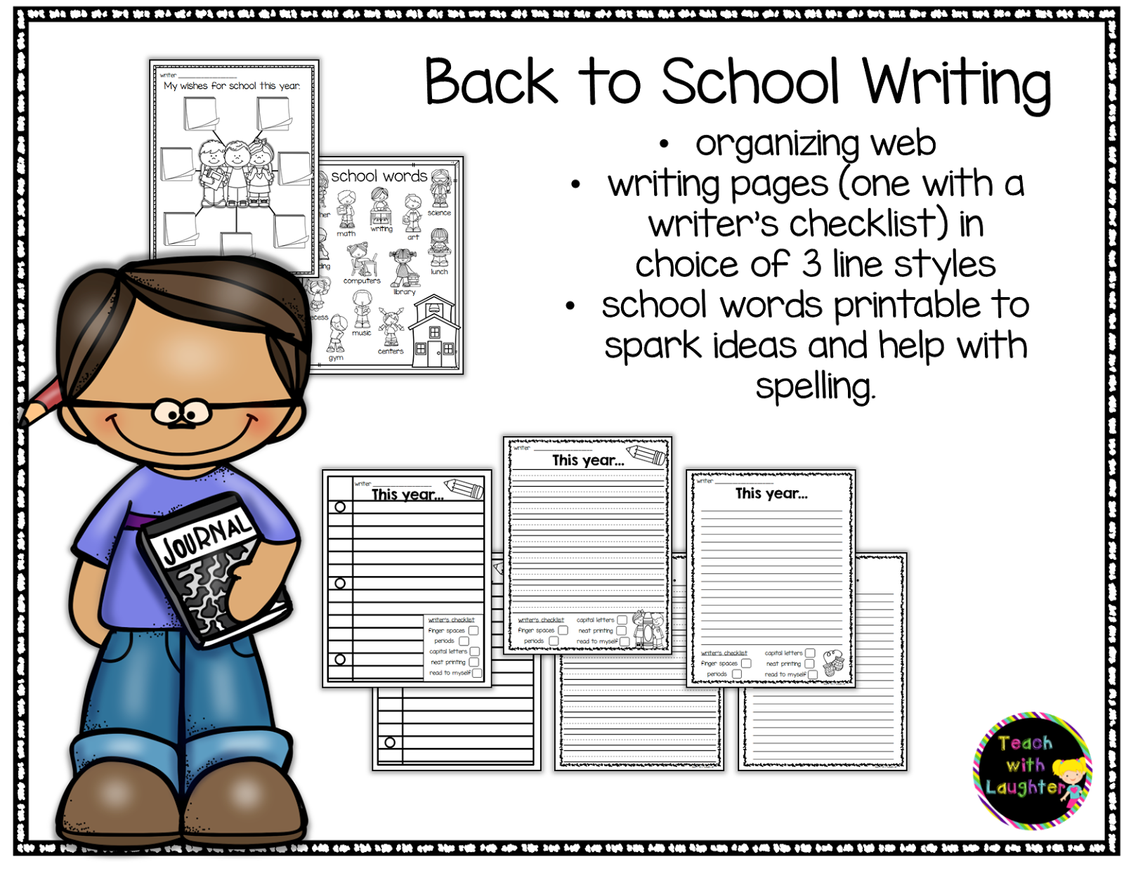 Teach With Laughter: Back to School Writing