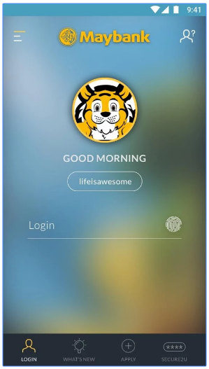 Maybank App 可使用指纹辨识，更加安全