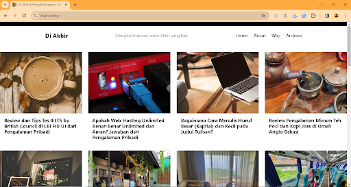 diakhir.blog Sebagai Contoh Blog Gaya Hidup Minimalis dan Sederhana