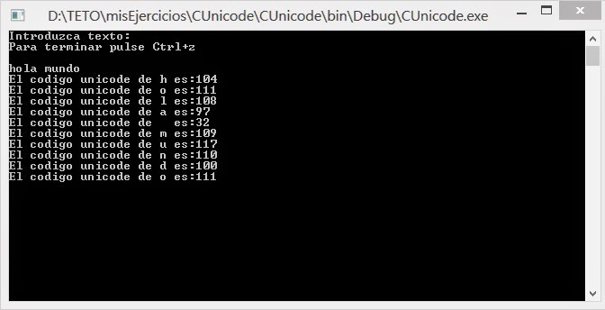 EL FUTURO DEL CEREBRO (PROGRAMATE TODO): Obtener codigo unicode de cada ...