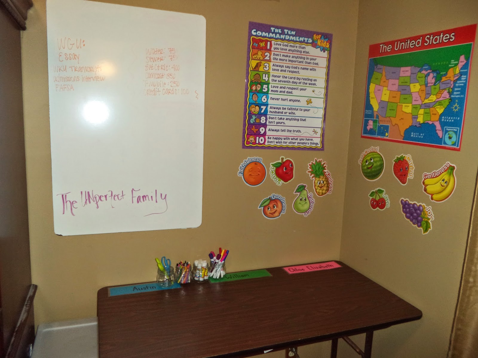 The UNperfect Family: Home Office Part 3: Homework Table