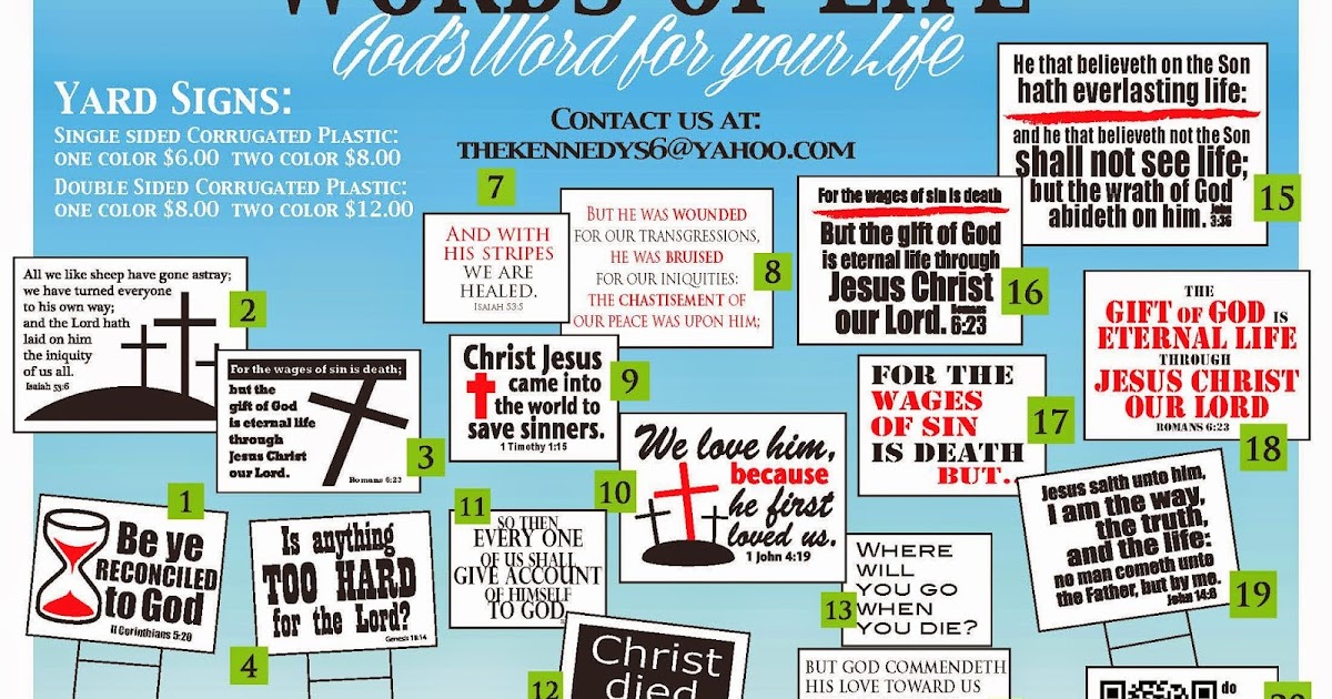 e-Vangelism1611: Bible Verse Yard Signs & Decals