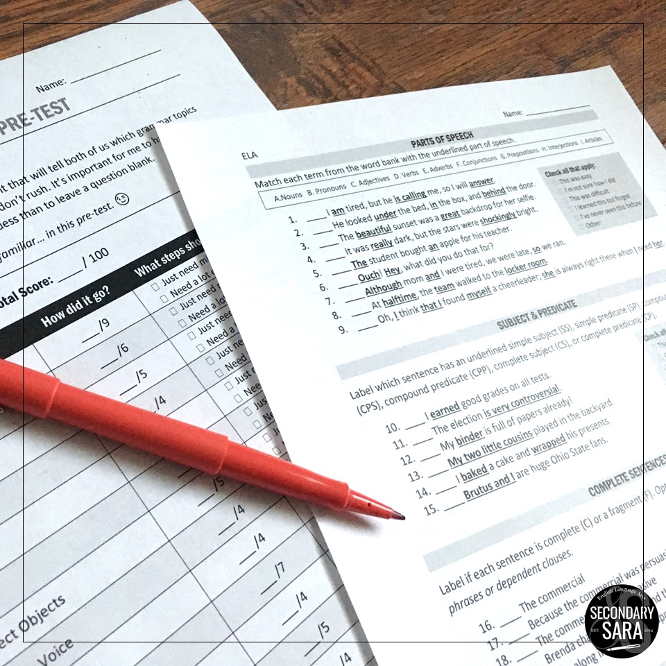 5 Diagnostics to Get to Know Your English Classes | SECONDARY SARA