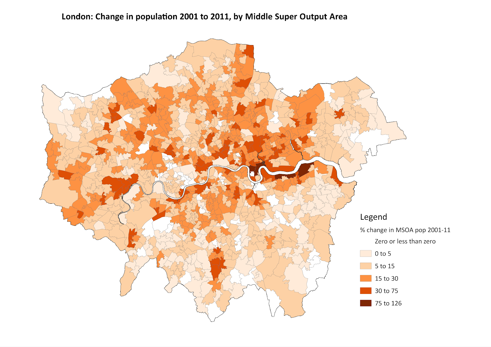 (Drawing) Rings Around The World: Map of 2001-2011 population change in ...