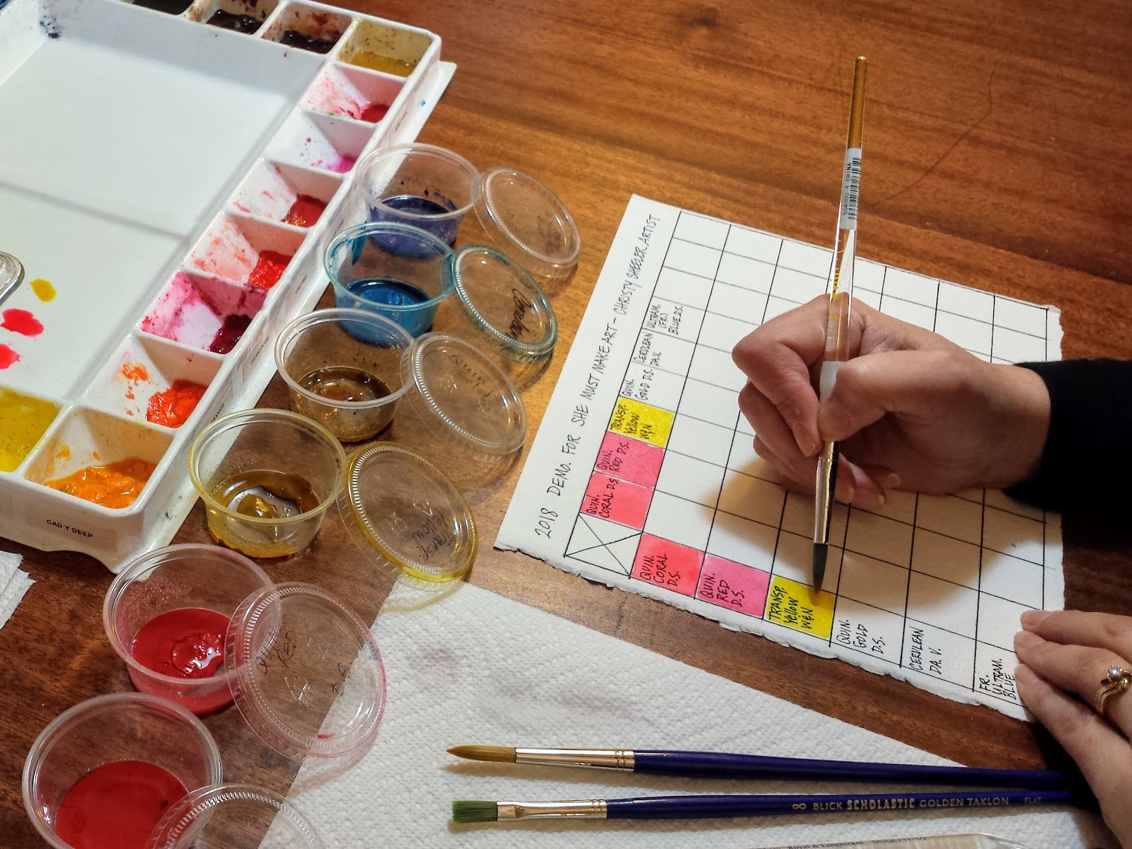 She Must Make Art : 5 Steps For Making Your Own Watercolor Mixing Grid
