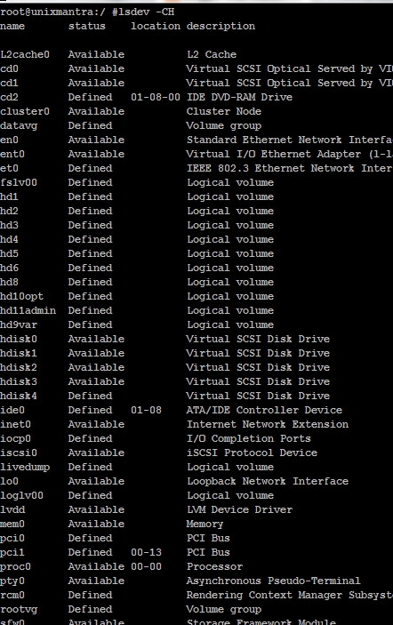 AIX Tips1: Device Administration-AIX