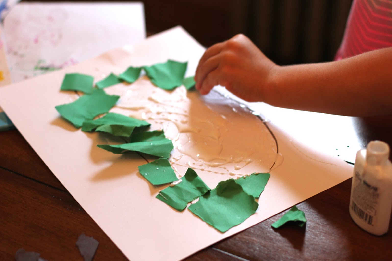 Simple Summer Craft: Ripped Paper Watermelon - The Chirping Moms