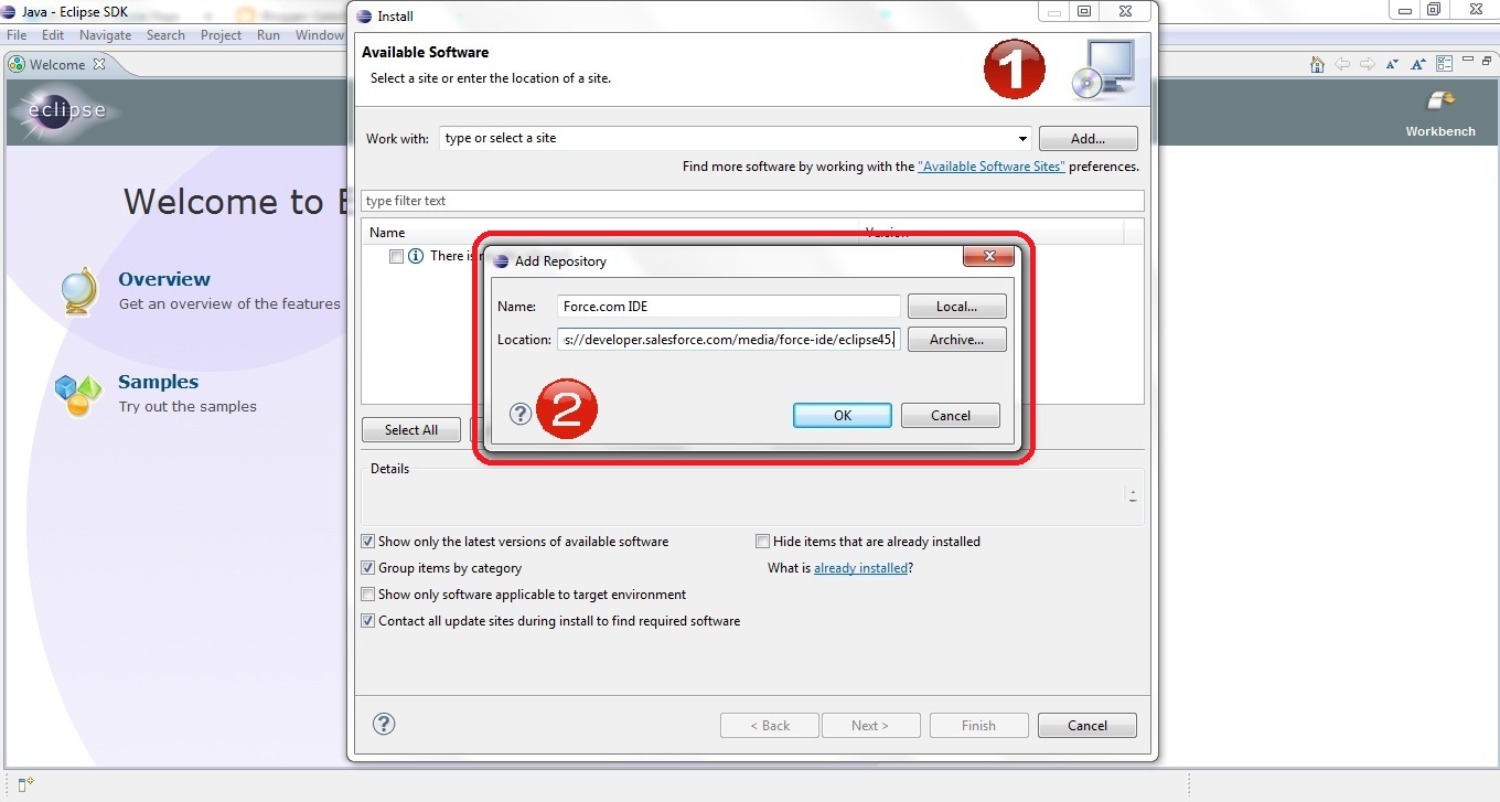 Salesforce Hints: How to Install the Force.com IDE Plug-In in Eclipse.