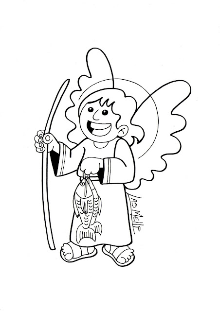 El Rincón de las Melli: DIBUJO: San Rafael Arcángel