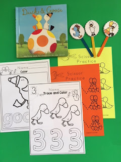 Duck and Goose Toddler Printable ~ Preschool Printables