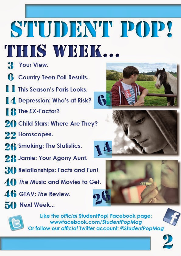 Georgia Oliver AS Media Blog: Student magazine Front Cover and Contents ...
