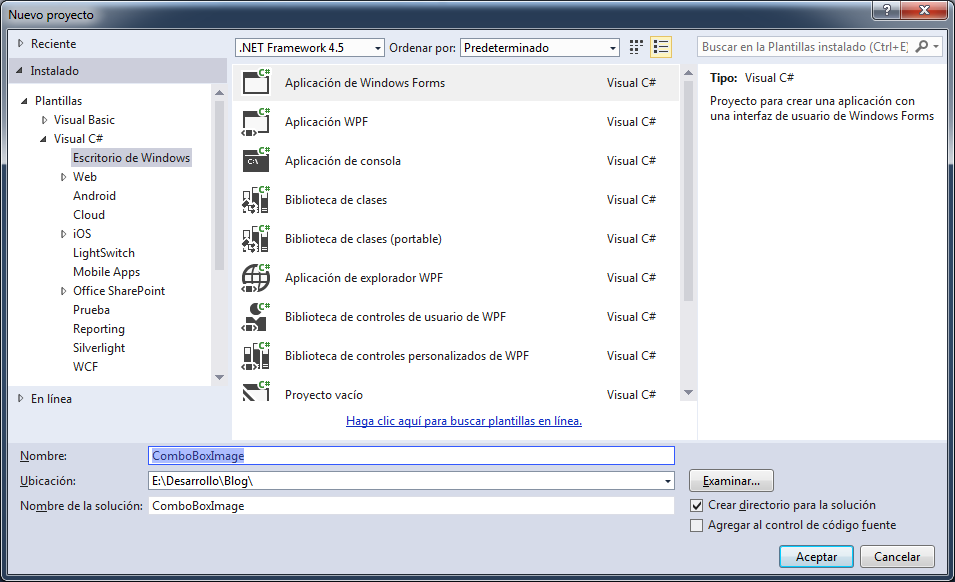 Windows Forms. ComboBox con imágenes - Píldoras .NET