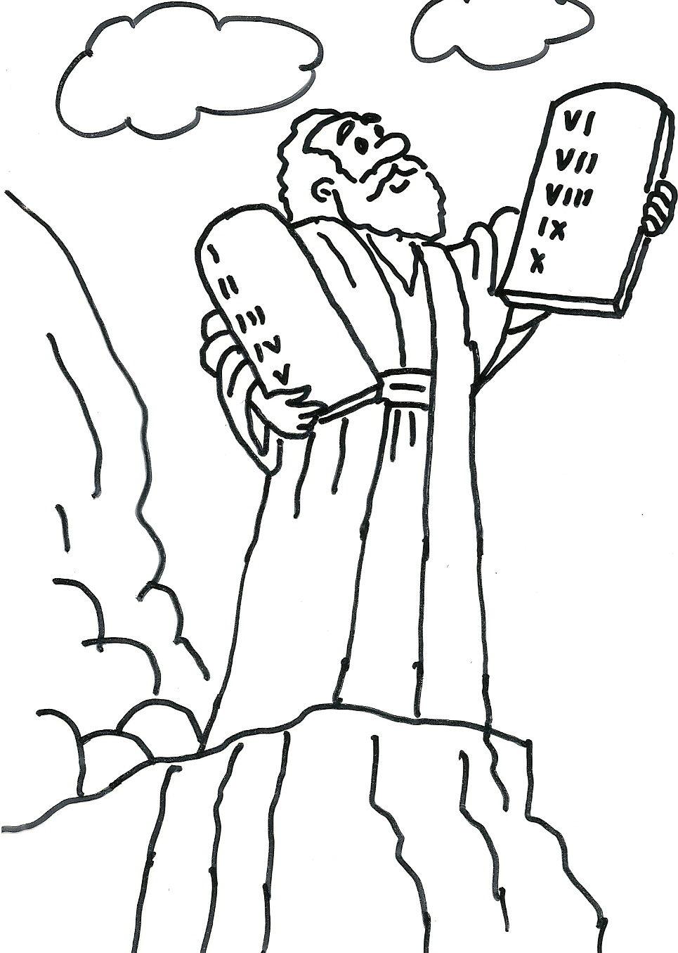 Rose AmarArtes: Moisés para colorir