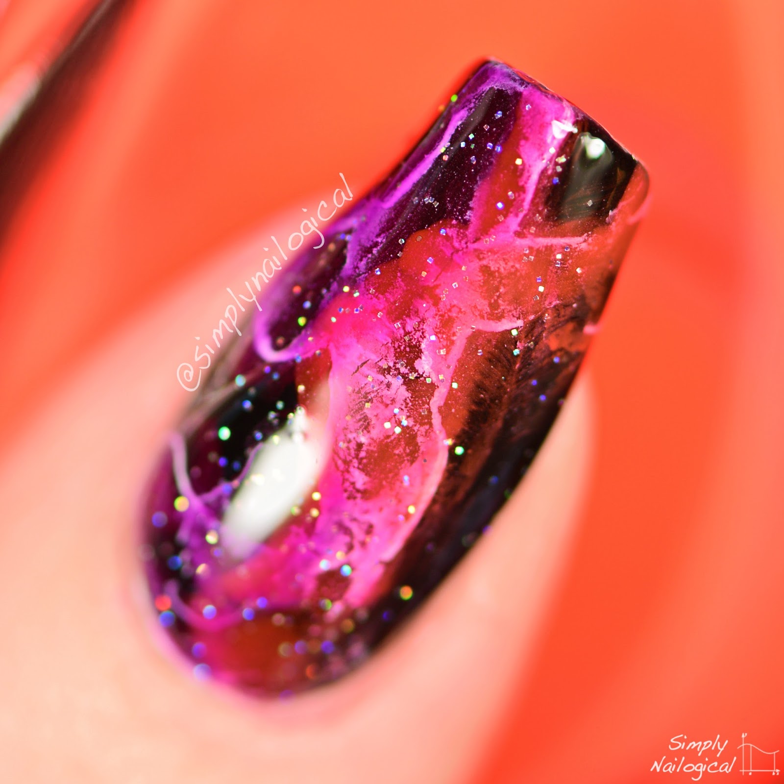 Simply Nailogical: Rainbow smoke nails | Mani swap with Elleandish!