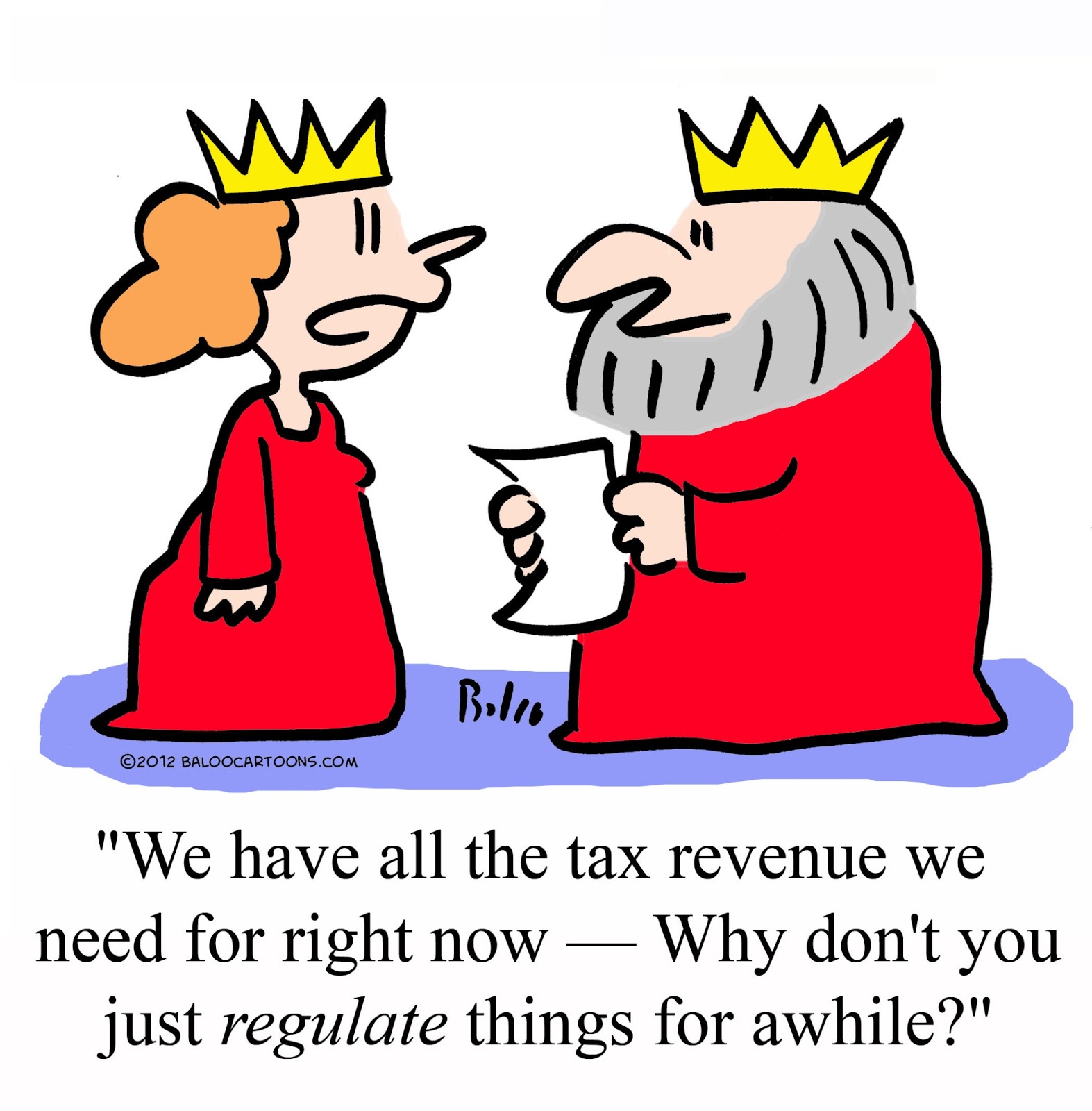 BALOO'S CARTOON BLOG: Regulation cartoon